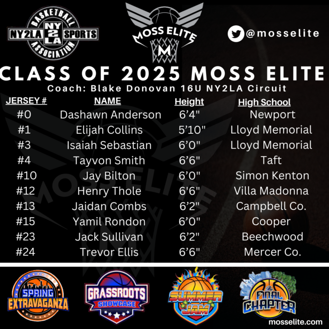 Moss Elite Boys 16U NY2LA Circuit Team (Coach Blake Donovan)